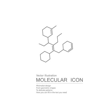 Premium Vector Vector Drawn Molecular Structure Isolated On White