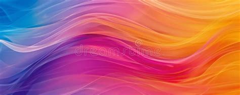 A Colorful And Dynamic Rainbow Gradient Wavy Abstract Background With Smooth Flowing Lines