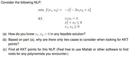 solved consider the following nlp min f x1 x2 1