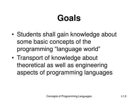 Ppt Lecture 1 Concepts Of Programming Languages Powerpoint Presentation Id6137039