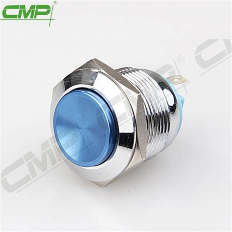 CMP Mm Mm Momentary Metal Blue Push Button Switch Blue Push Button Switch And Colored Push