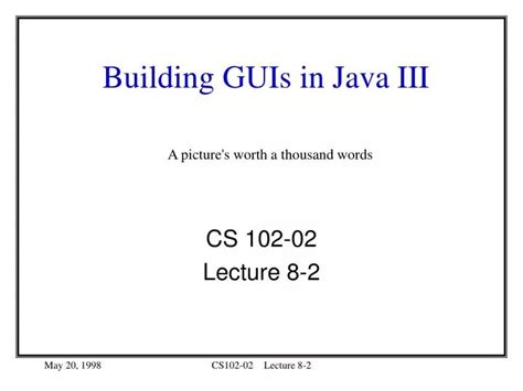 Ppt Building Guis In Java Iii Powerpoint Presentation Free Download