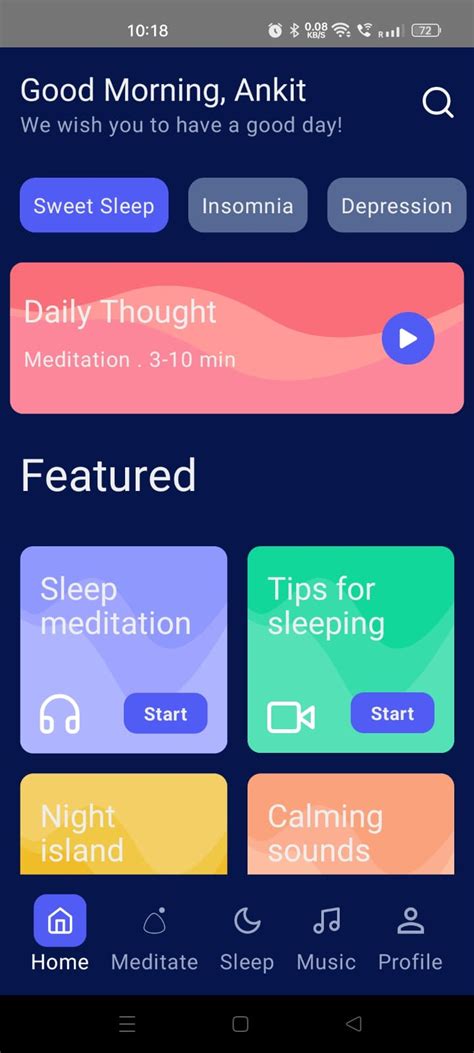 github ankit6989 meditation app ui