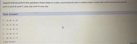 Solved Suppose That We Perform The Operations Shown Below On Chegg