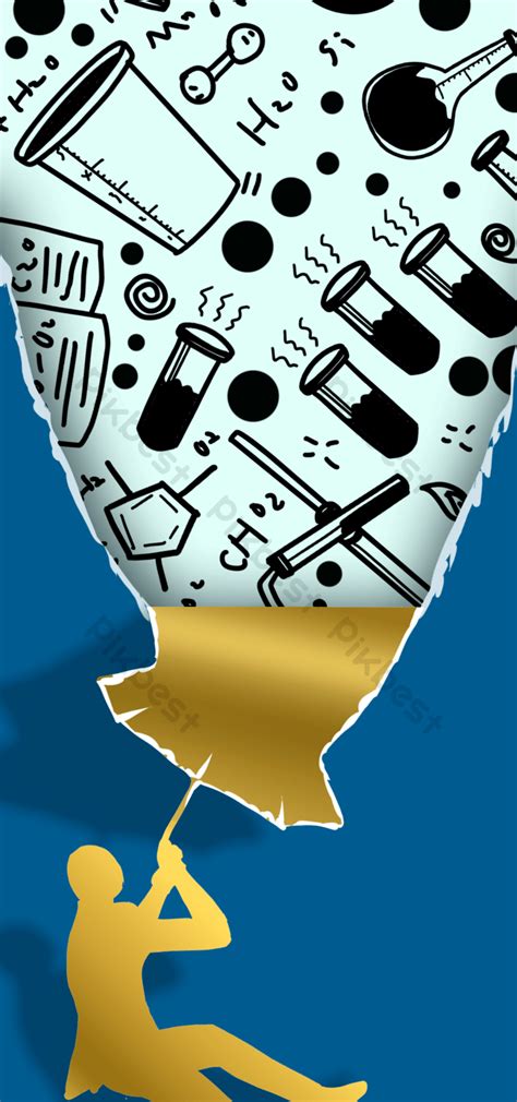 Paper Torn Blue Education Science Background Notebook Psd Free