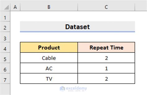 How To Repeat Cell Value X Times In Excel 6 Easy Methods