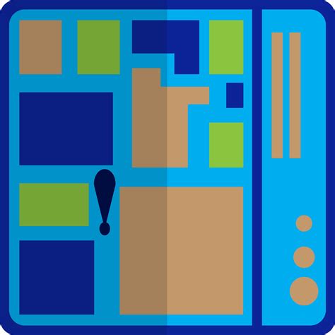 Navigation Map In Blue Monitor Vector Art At Vecteezy