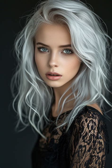 Silver Hair Color Ideas For A Breathtaking Look Female With White