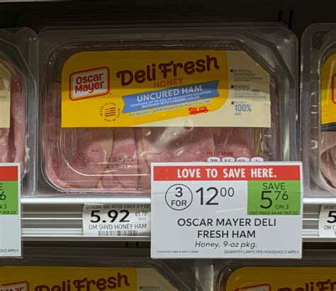 Oscar Mayer Deli Fresh Ham Or Chicken As Low As 350 At Publix