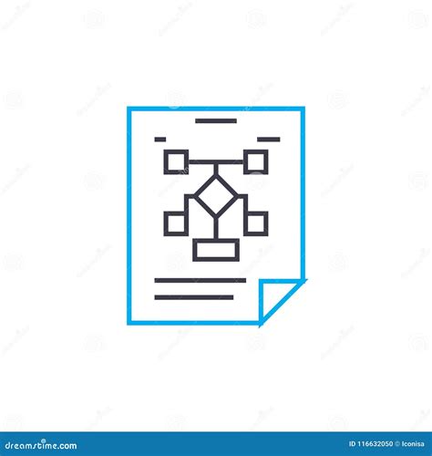 Working Scheme Vector Thin Line Stroke Icon Working Scheme Outline