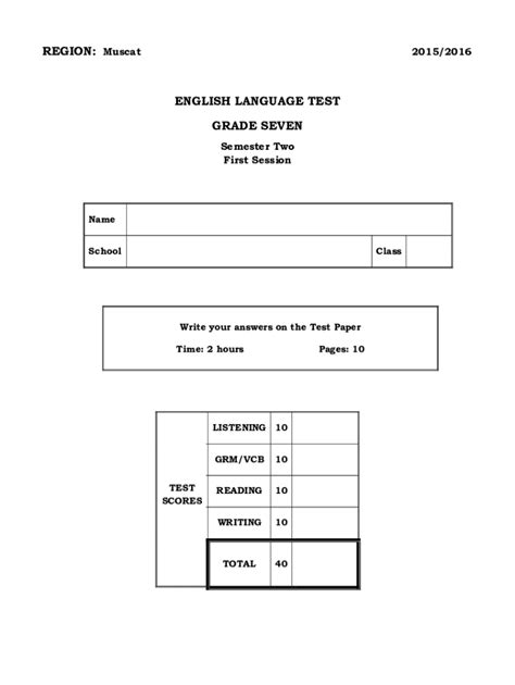 Fillable Online Map Grade Level Assessment Practice Form Large Print
