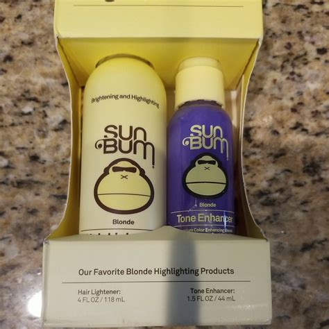Sun Bum Lighten And Tone Kit Blonde Hair Lightener 4 Oz Tone Enhancer 1 5