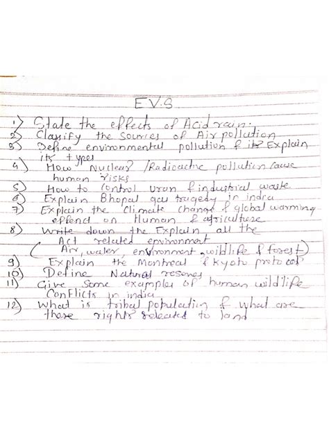 Assignment Questions Of Evs Pdf