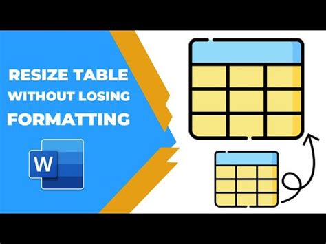 How To Resize Table In Word Without Losing Formatting The Graphic Home