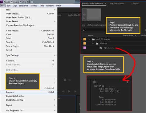 Still Images As Image Sequence XML Import Adobe Product Community