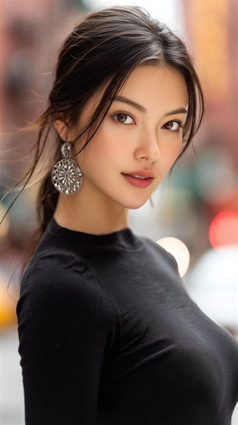 Chinese Female Model Asian Women Face Reference Beautiful Chinese