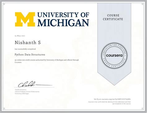 Nishanth S On Linkedin Happy To Share That I Have Completed Python Data Structures Course