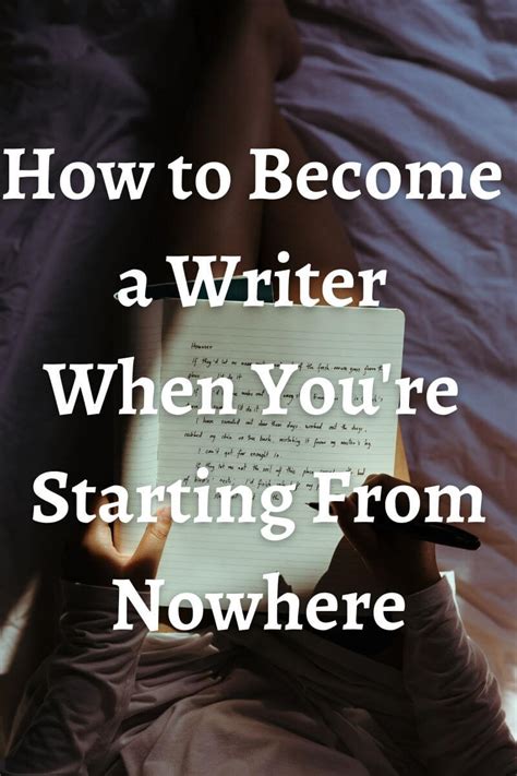 how to become a writer where to start