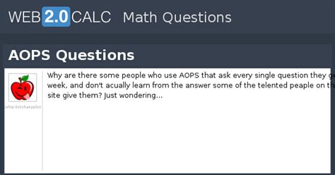 View Question Aops Questions