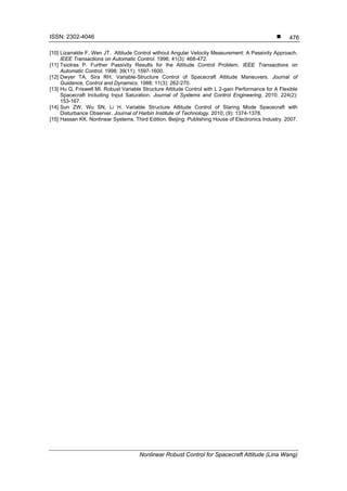 Nonlinear Robust Control For Spacecraft Attitude PDF
