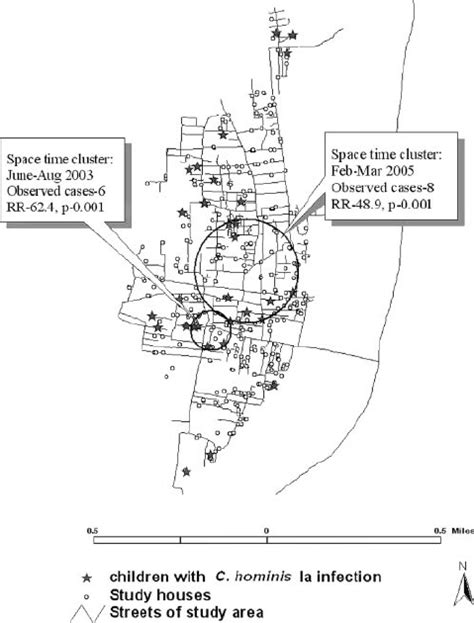 spatial analysis with satscan version 6 0 of cases with c hominis ia