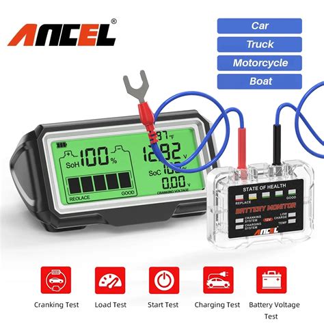 챠량용 배터리 진단 테스터기 테스트기 Ancel Bm200 프로 12v Led 자동차 테 티몬