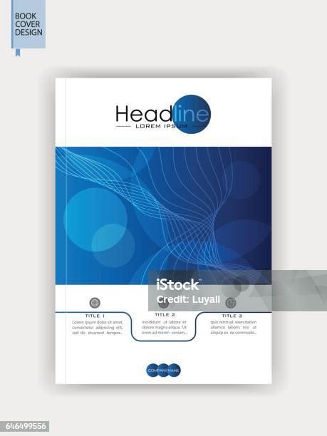 Desain Sampul Biru Di A4 Vektor Ilustrasi Stok Unduh Gambar Sekarang Bentuk Geometris