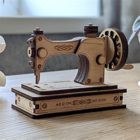 Miniature Vintage Sewing Machine Glowforge Shop