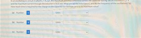 Solved In an oscillating LC circuit in which C μF the Chegg