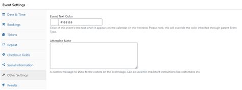 how to add a custom note to a wordpress event eventprime