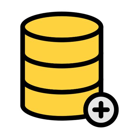 Add Database Generic Outline Color Icon