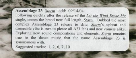 Storm Assemblage 23 Gothic And Industrial Music Archive