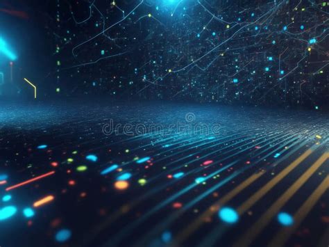 Network Abilities Technological Processes Generative Ai Illustration