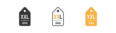 Tamaño De La Etiqueta Icono Xxl Sobre Fondo Claro Símbolo De La Ropa
