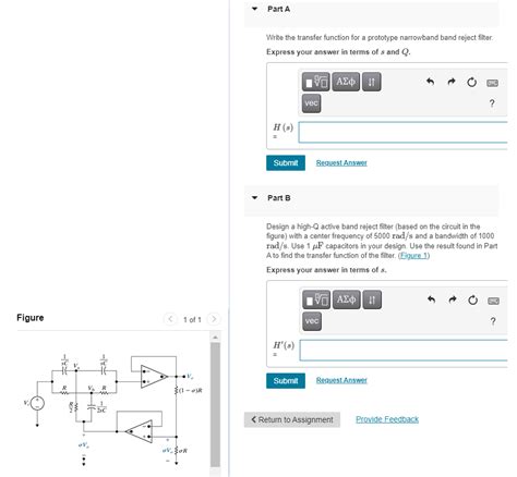 Solved Part Awrite The Transfer Function For A Prototype