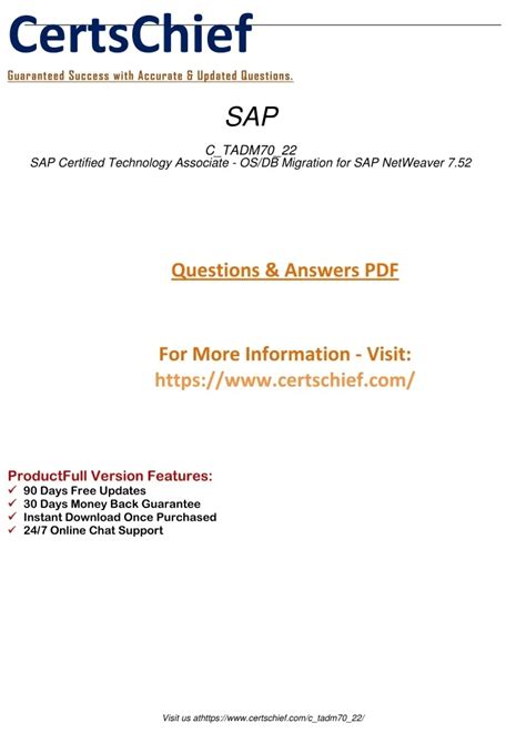 Ppt Conquer C Tadm70 22 Sap Netweaver 7 52 Migration Exam Propel Your