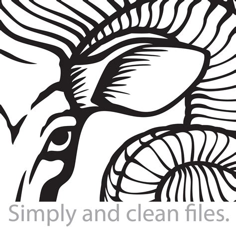 Head Of The Ram Cut Files For Cricut Clip Art Silhouettes Etsy