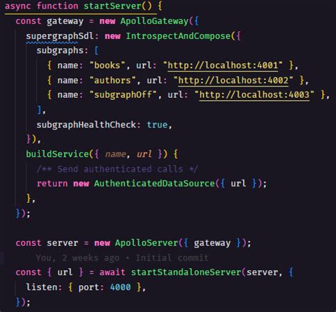 Graphql Apollo Federation Subgraph Healfth Check In Gateway Stack