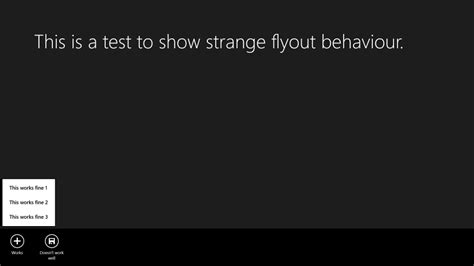 C Show A Menuflyout From A Button On Another Flyout Win 81 Xaml