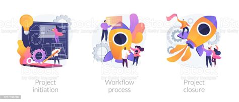 Project Implementation Abstract Concept Vector Illustrations Stock Illustration Download Image