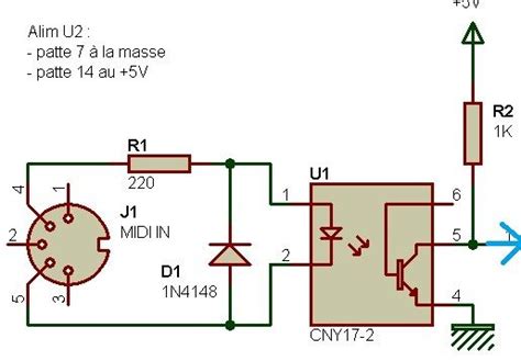 Choisir et monter un optocoupleur MIDI Arduino Français Arduino Forum