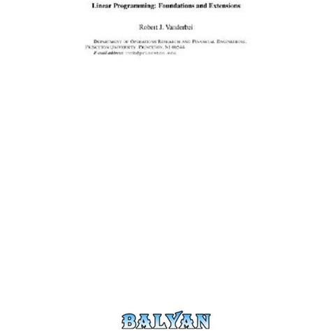 خرید و قیمت دانلود کتاب Linear Programming Foundation And Extensions ترب
