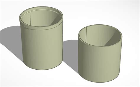 3d Design Mini Trash Can Tinkercad