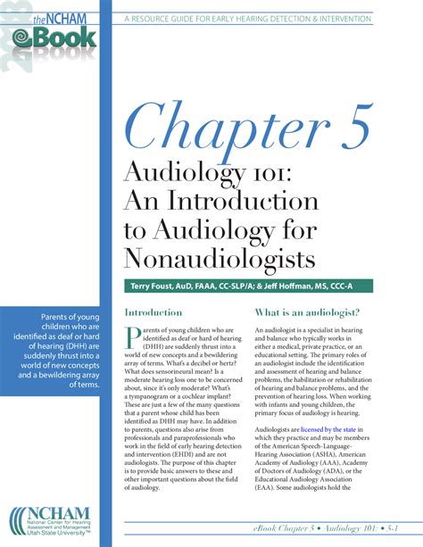 audiology 101 lecture notes communication docsity