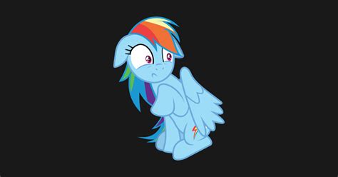 Scared Rainbow Dash Rainbow Dash Sticker Teepublic