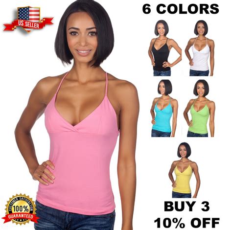 Hering Brazilian Cotton Sexy Cleavage Low Cut Racer Back Tank Top Style