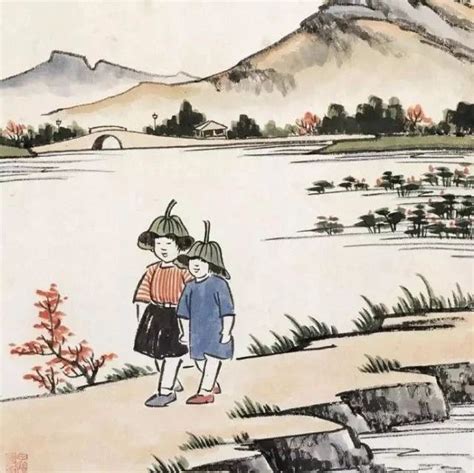 丰子恺儿童水墨漫画100幅孩子深深作品淘气成人新浪新闻
