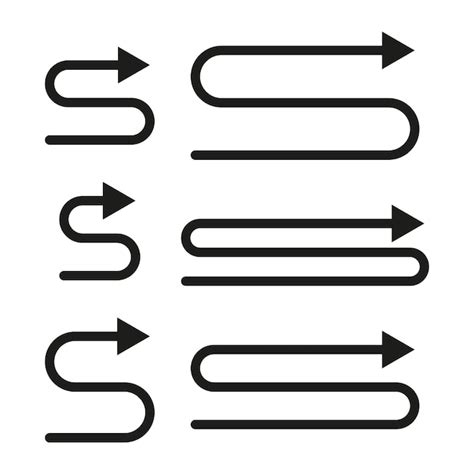 Premium Vector Curved Arrow Icons Black And White Vector Direction