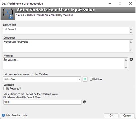 Variable Set Value From User Input Helpmaster Service Management Software Documentation