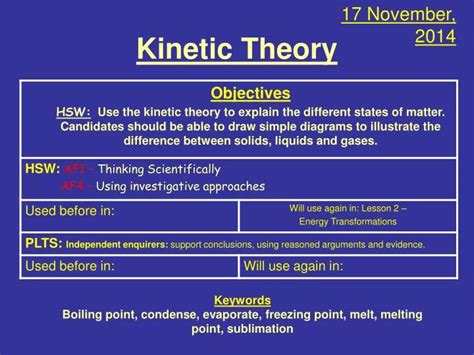 PPT Kinetic Theory PowerPoint Presentation Free Download ID